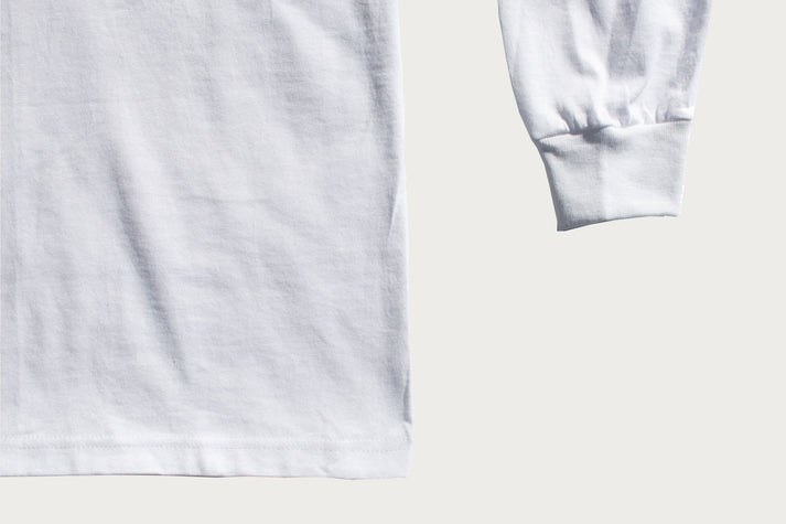 The Teamster Tee - Long-Sleeve White – Heddels